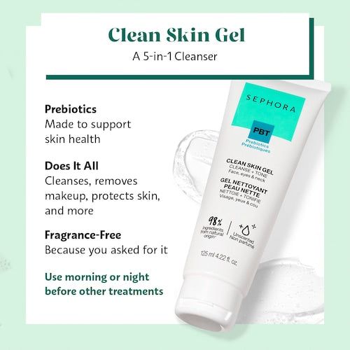 The Sephora Collection Clean Skin Gel Cleanser with Prebiotics SimplicityDX